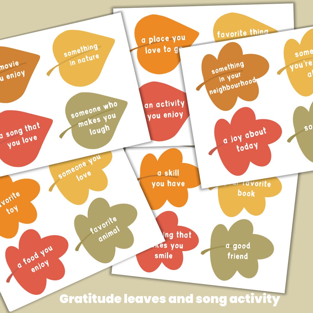 Gratitude Thanksgiving Printable Pack, Gratitude Activities for Kids ...