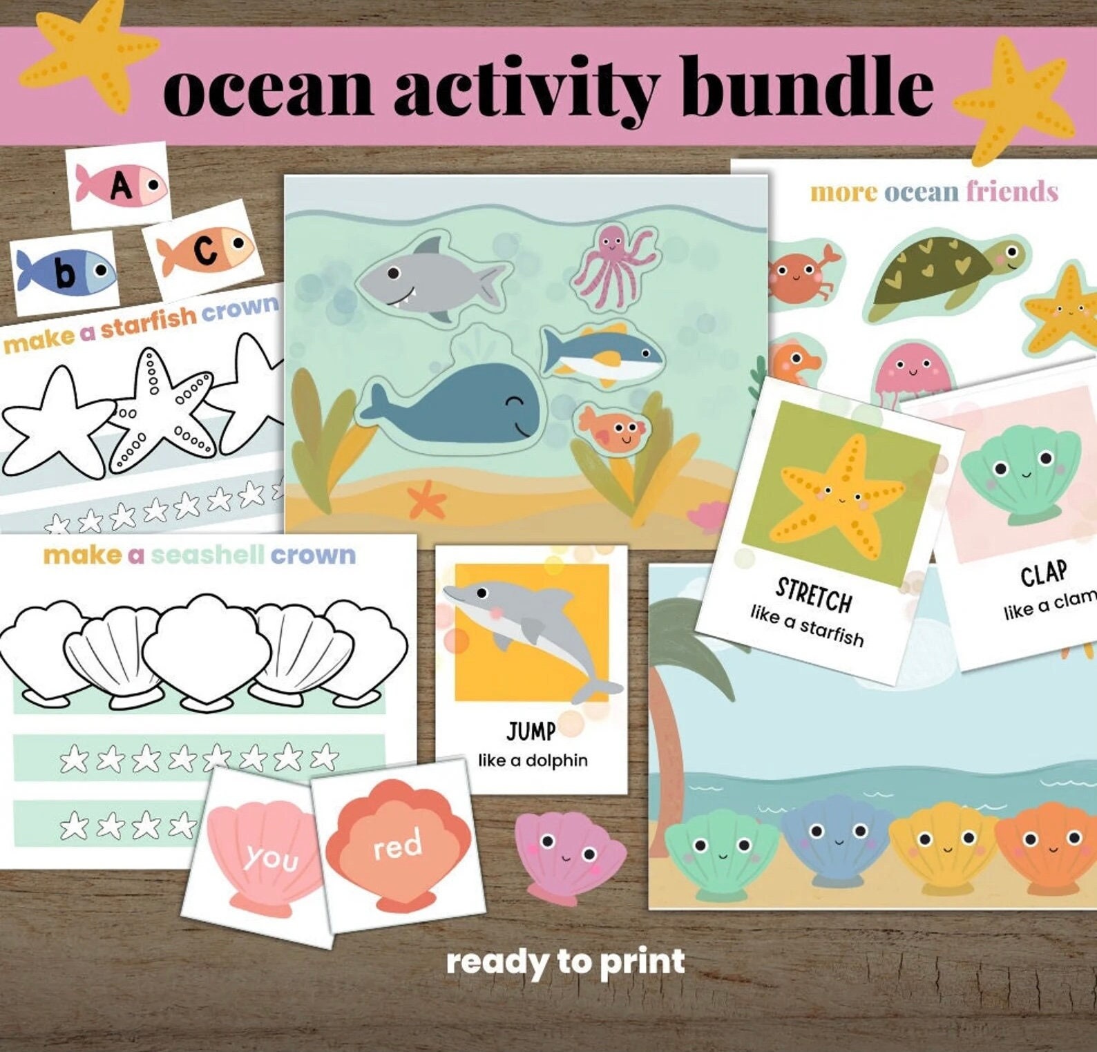 Ocean Animal Activity Bundle, Ocean Preschool Curriculum, Sea Animal ...