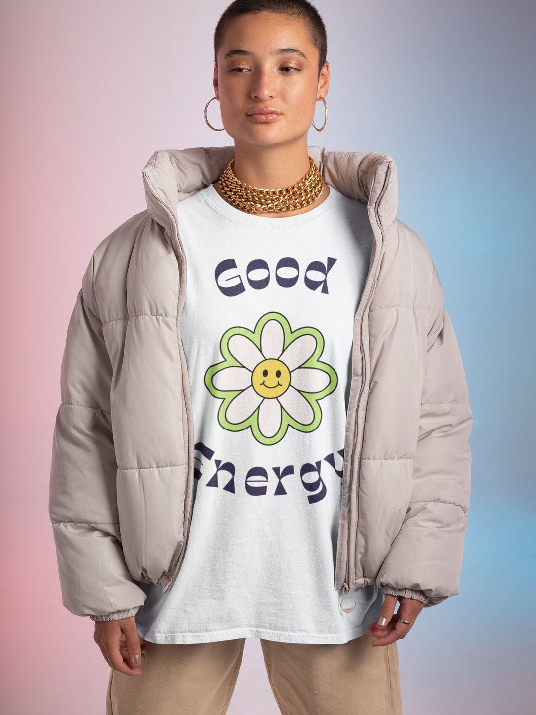 Good Energy Oversized Vintage Soft T-shirt - Etsy