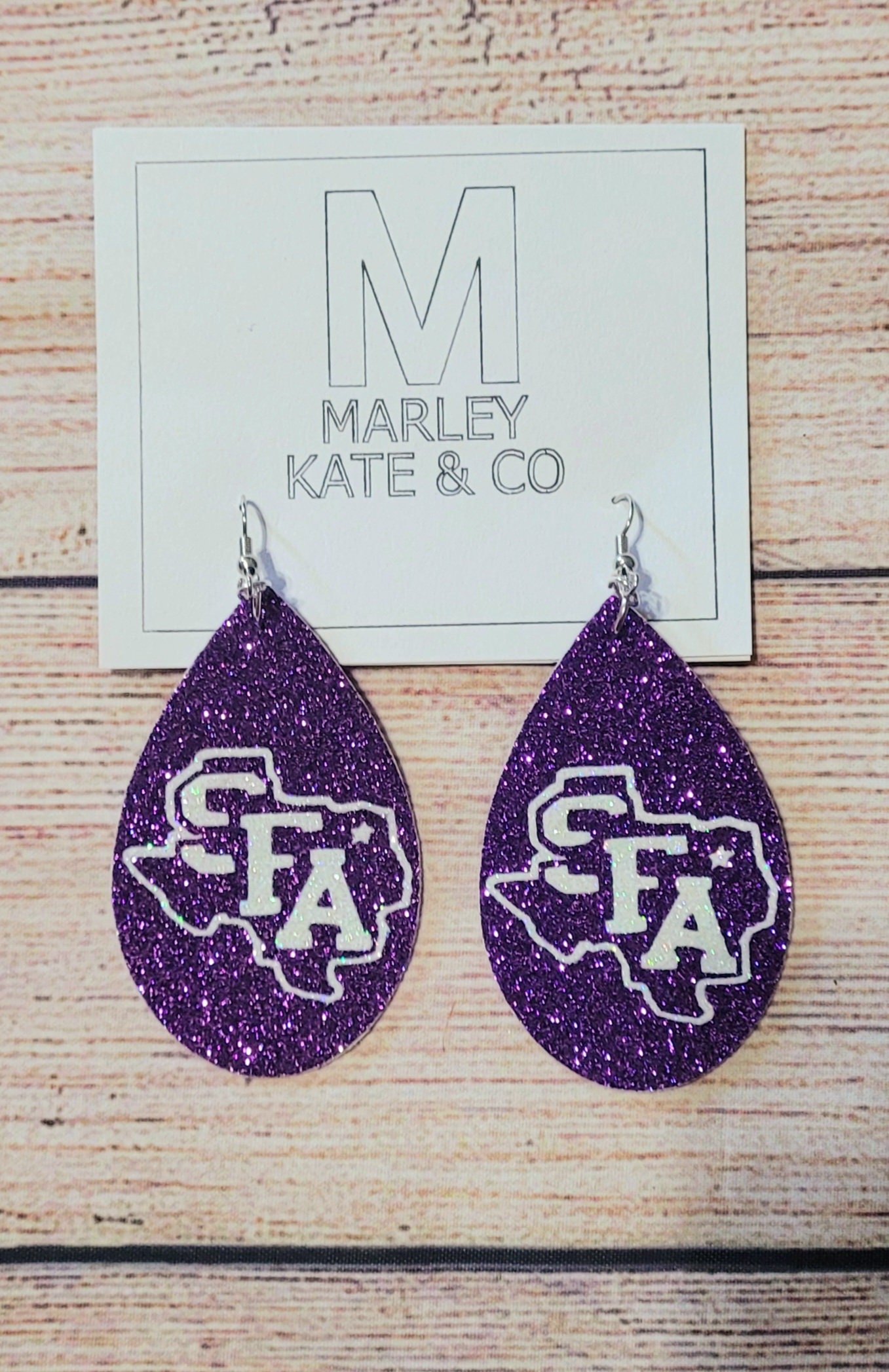 SFA University Game Day School Spirit Faux Leather Earrings - Etsy
