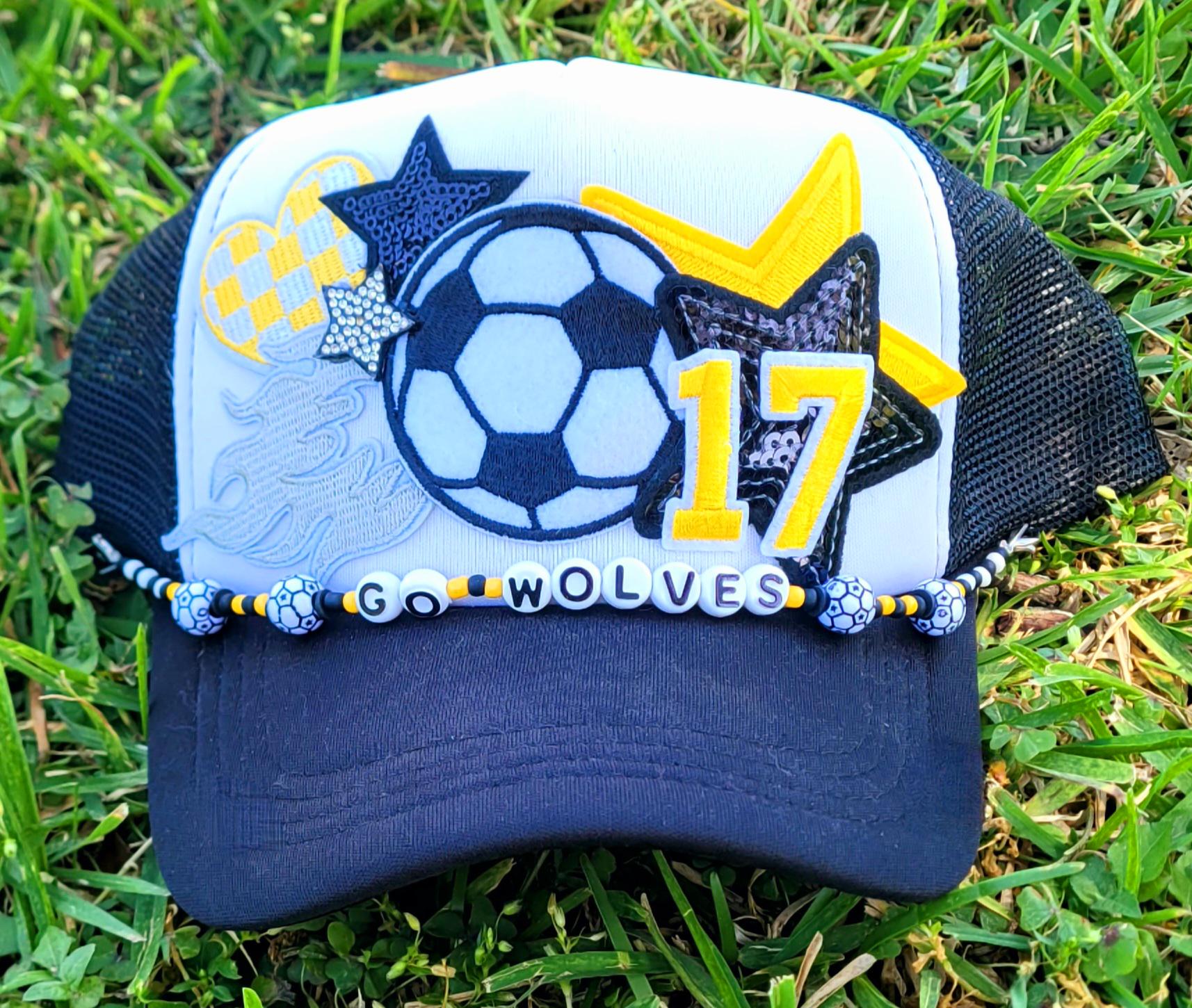 Soccer Trucker Hat, Custom Patches, Game Day Ready, Baseball, Softball ...