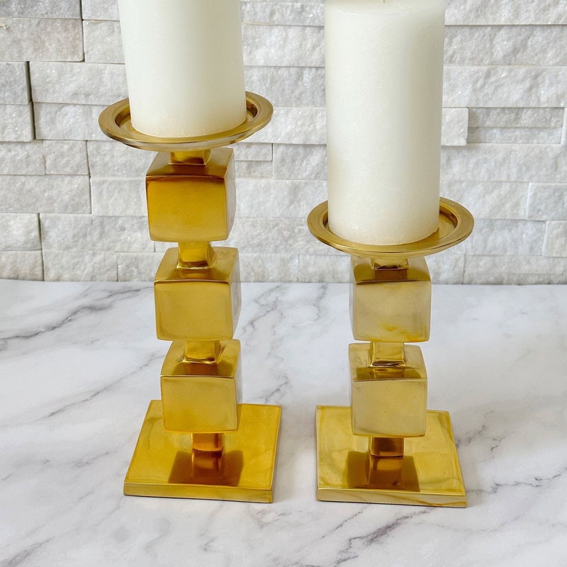 Gold Candle Holder - Etsy