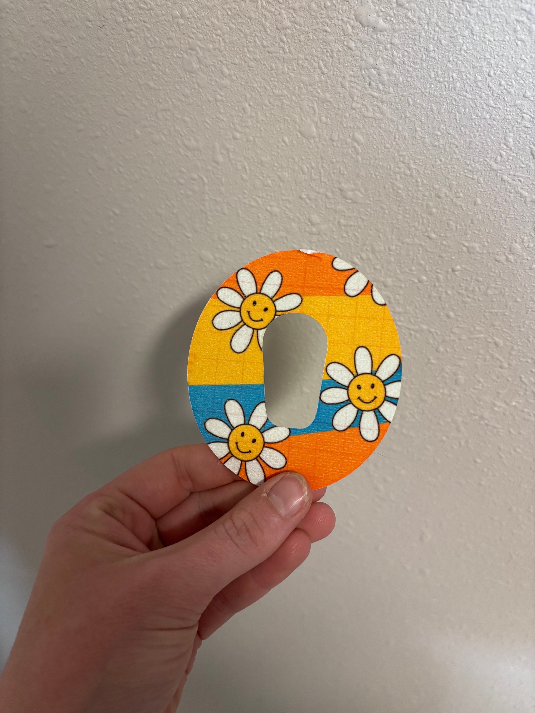 Retro Smiling Daises Dexcom G6, G7 Libre Overlay Sticker Hypoallergenic ...