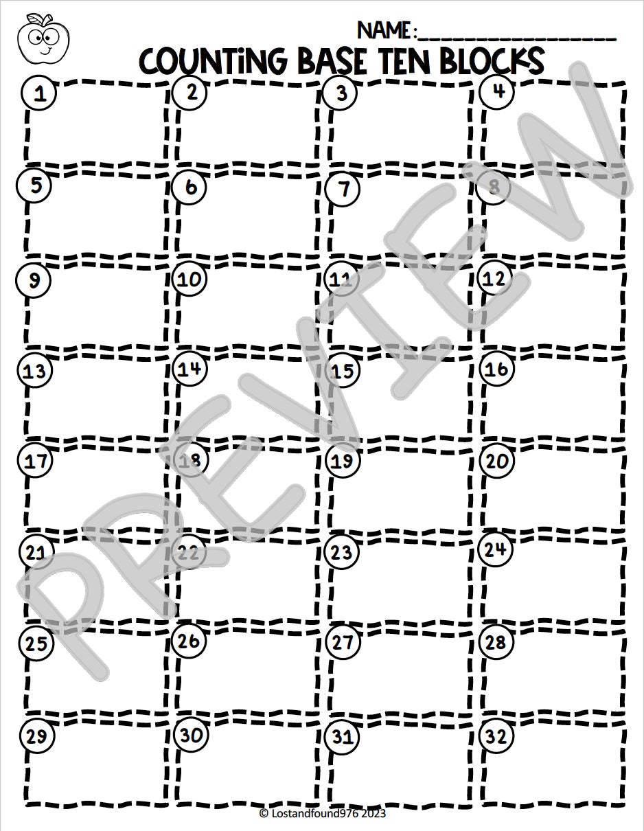 Scoot Base Ten Blocks (counting to 1000) - Etsy