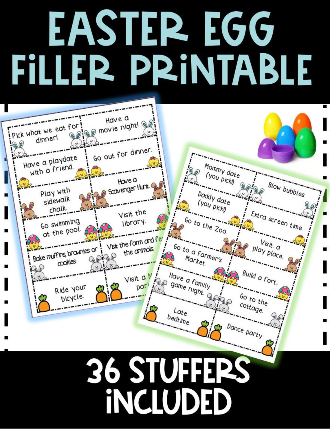 Easter Egg Fillers Printable - Etsy