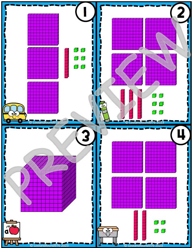 Scoot Base Ten Blocks (counting to 1000) - Etsy