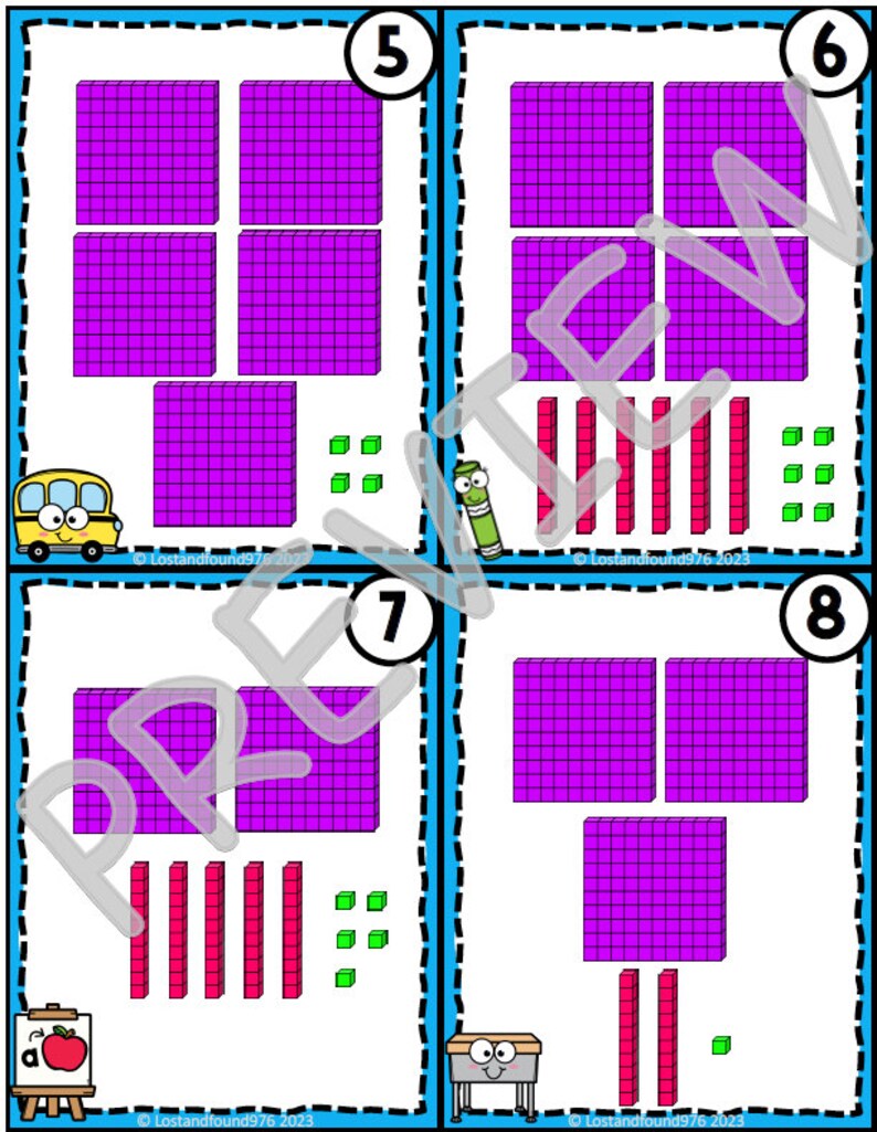 Scoot Base Ten Blocks (counting to 1000) - Etsy