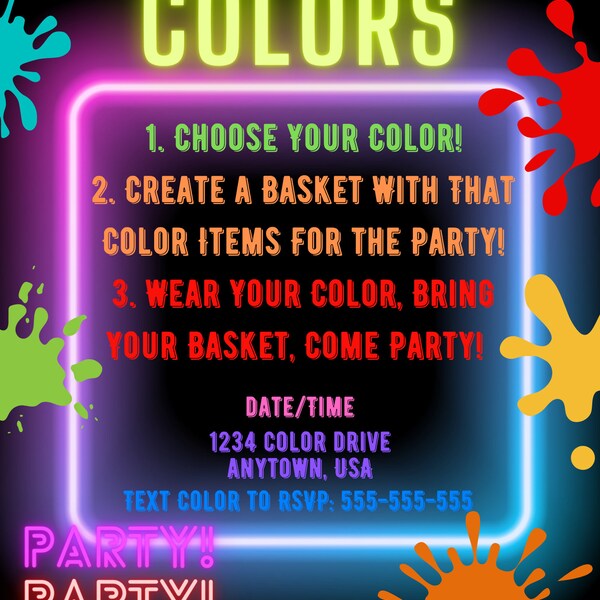 Rep Your Color Party - Etsy