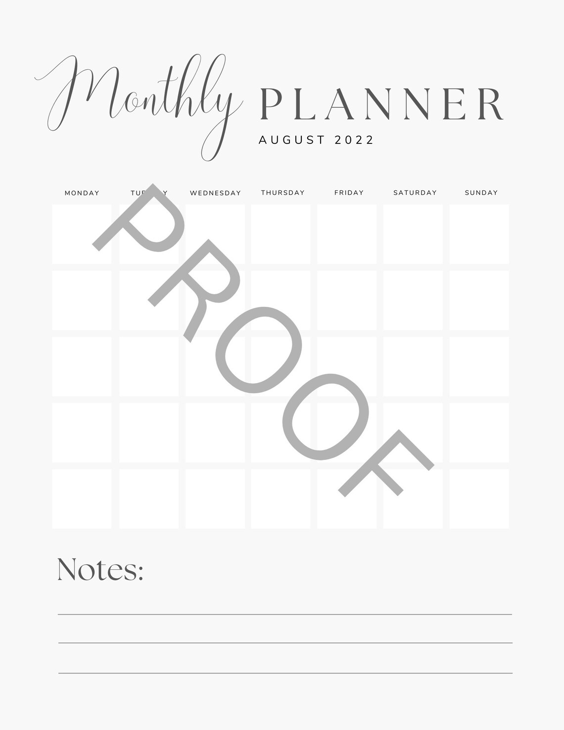 Cursive Monthly Budget Planner - Etsy