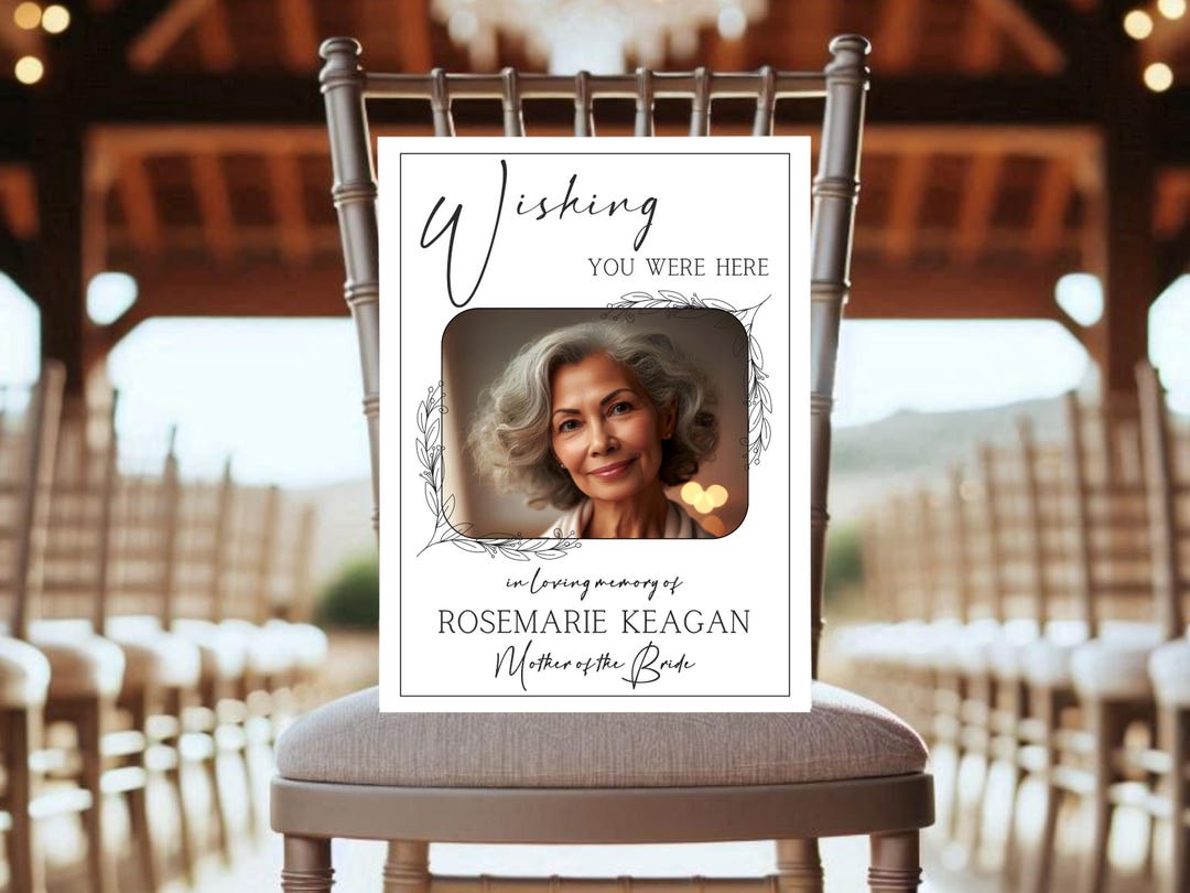 In Loving Memory of Sign Memorial Sign Reserved Seat Wedding Sign ...