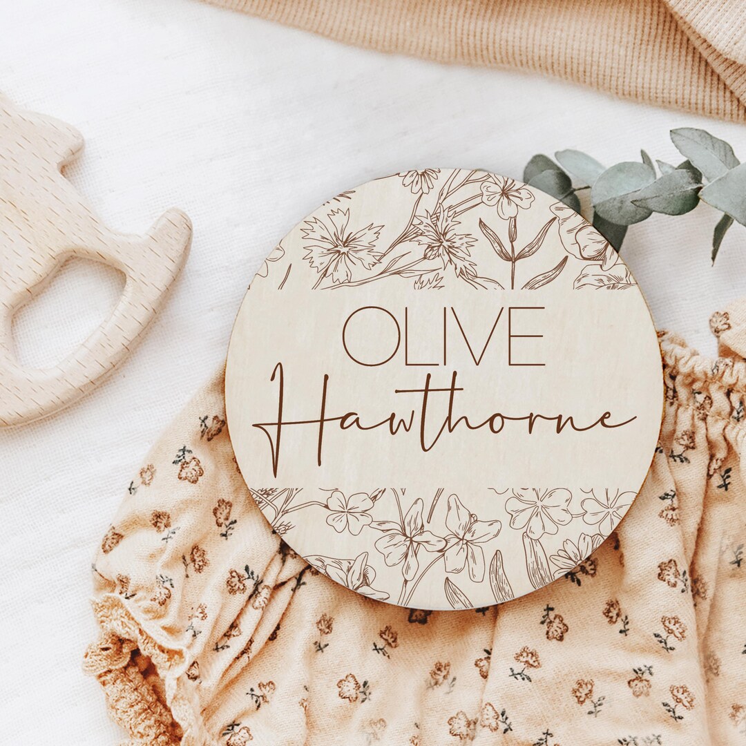 Baby Name Sign for Hospital – Personalized Birth Announcement ...
