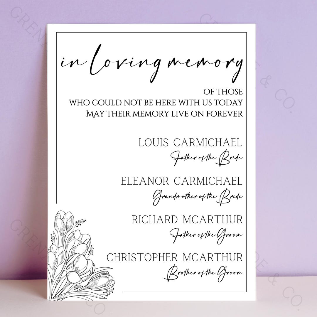 In Loving Memory, Reserved Memorial Sign, Personalized Memorial Plaque ...