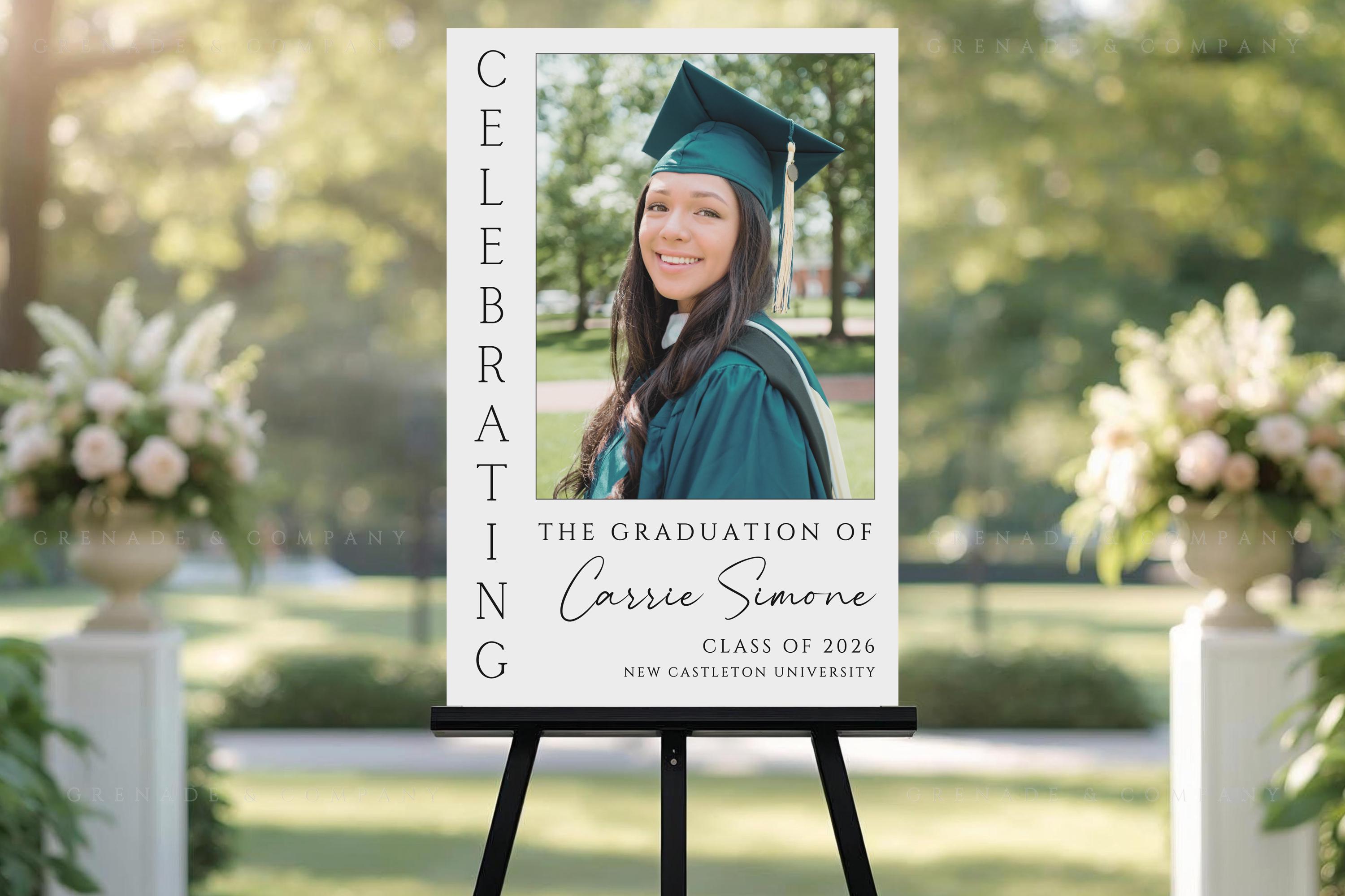 Graduation Welcome Sign, Modern Minimalist Decor, Photo Party Poster ...