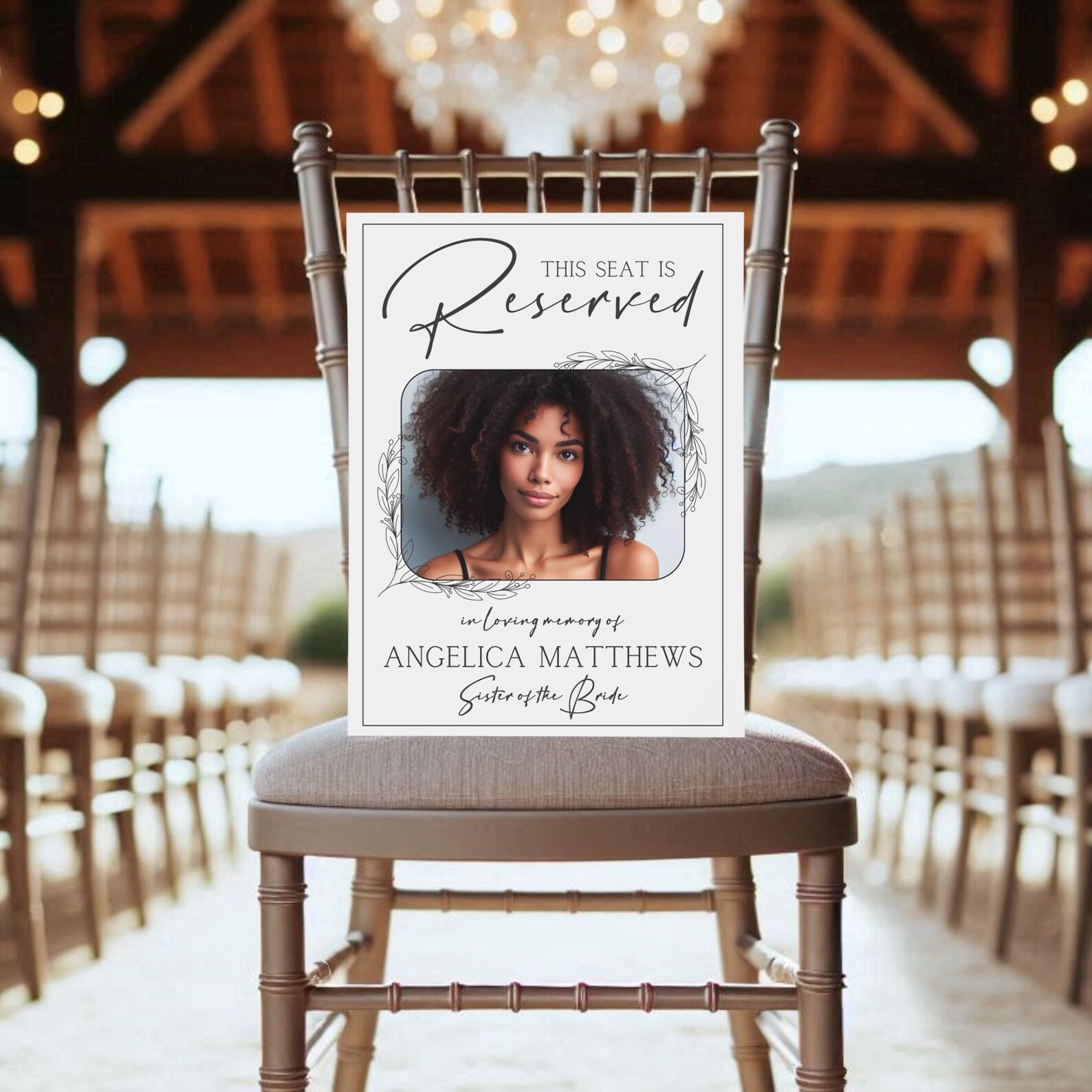 In Loving Memory, Wedding Reserved Seat Sign, Personalized Memorial ...