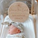 Christian Baby Announcement-custom Name Sign-wood Birth Announcement ...