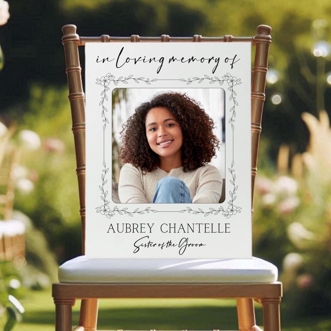 In Loving Memory Reserved Seat Wedding Sign for Loved Ones of the Bride ...