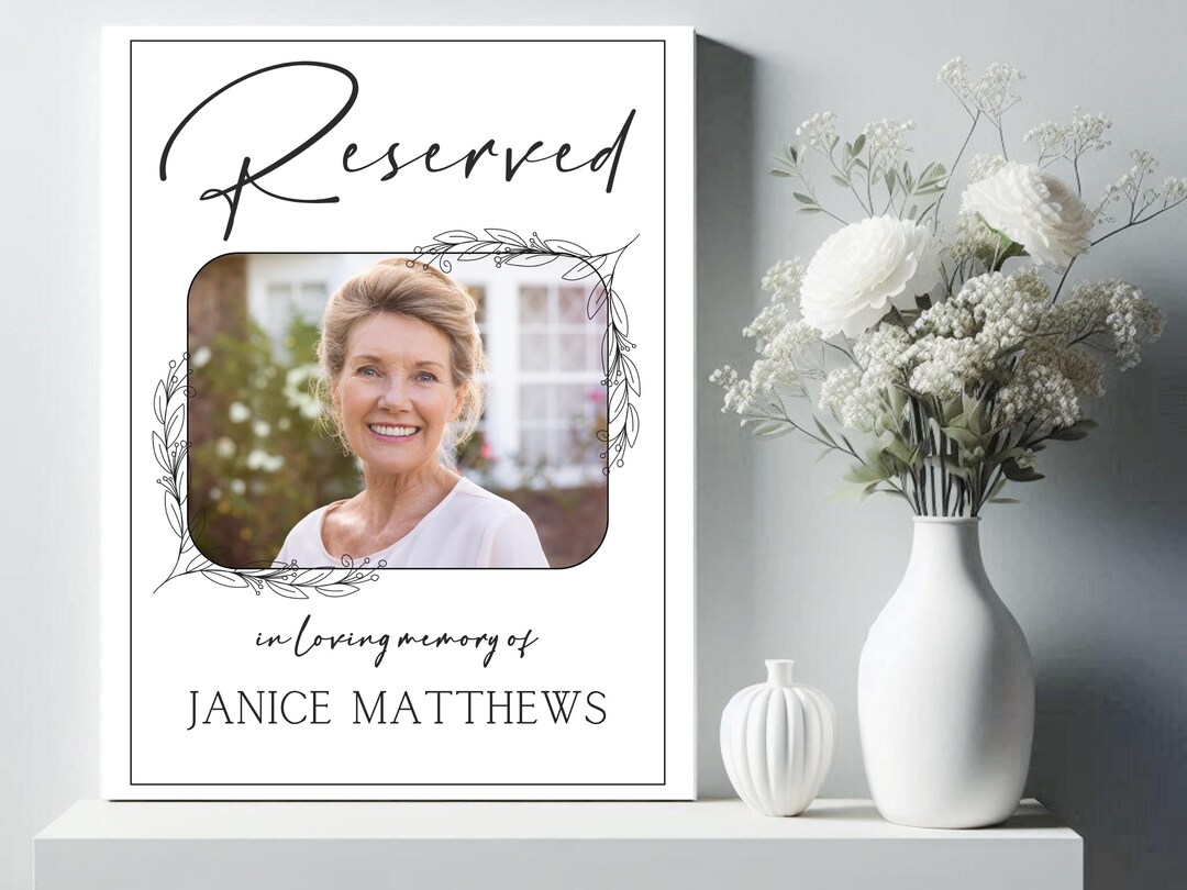 In Loving Memory Reserved Memorial Sign Personalized Memorial Plaque ...