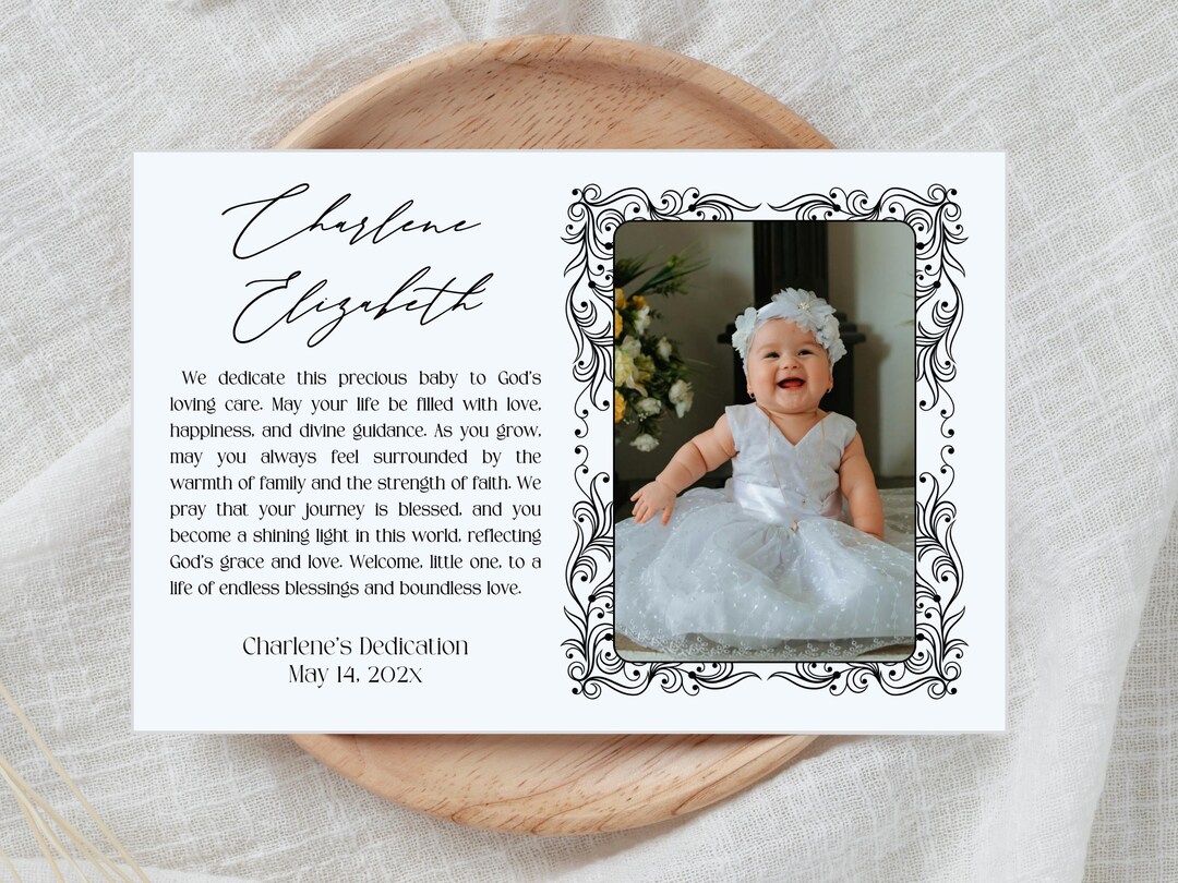 Christian Baby Dedication-personalized Baby Gift for Grandparents ...