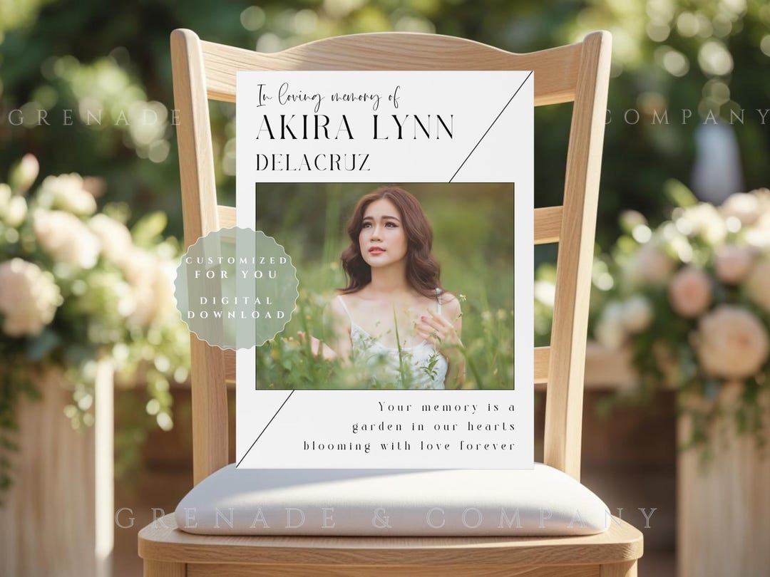 DIGITAL DOWNLOAD - Wedding Chair Memorial Sign Reserving Seat in Loving ...