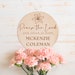 Christian Baby Announcement-custom Name Sign-wood Birth Announcement ...