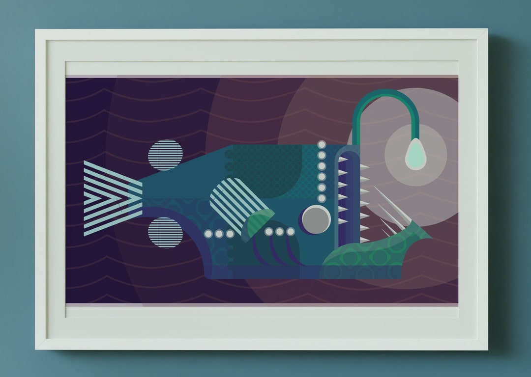 Angler Fish Print - Etsy