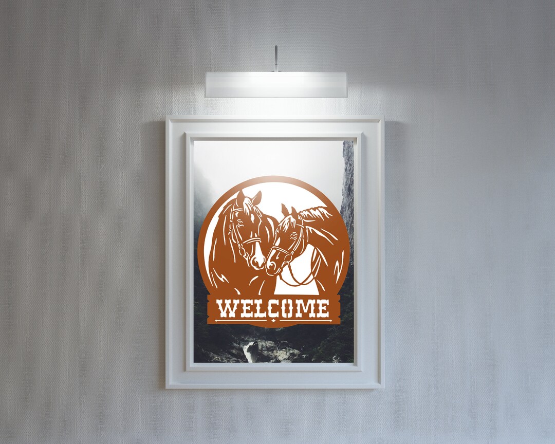 Designer Welcome Western Cowboy Sign, Welcome Cowboy Hat and Boot Sign ...
