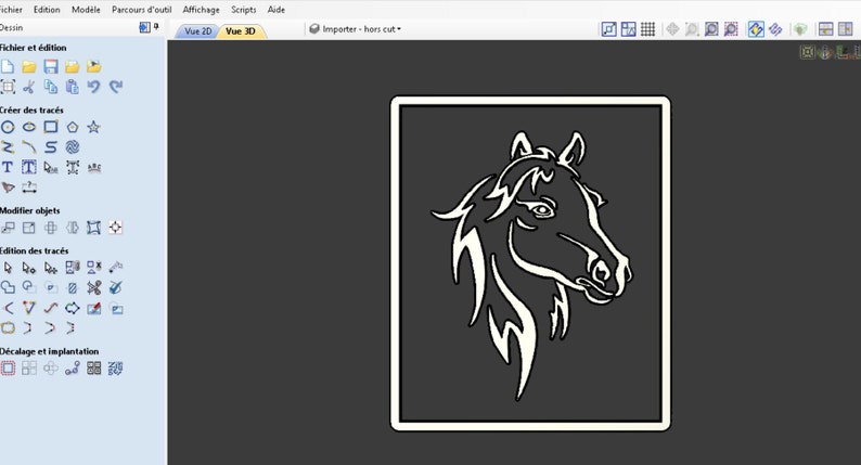 Horse Dxf File - Etsy