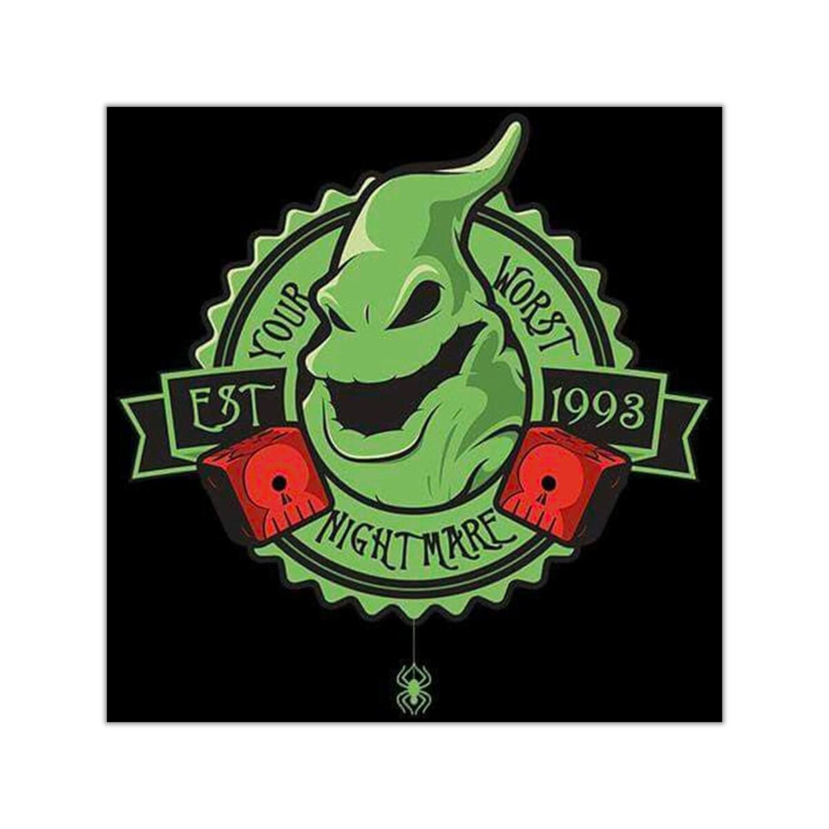 Nightmare Before Christmas Oogie Boogie Square Vinyl Stickers - Etsy
