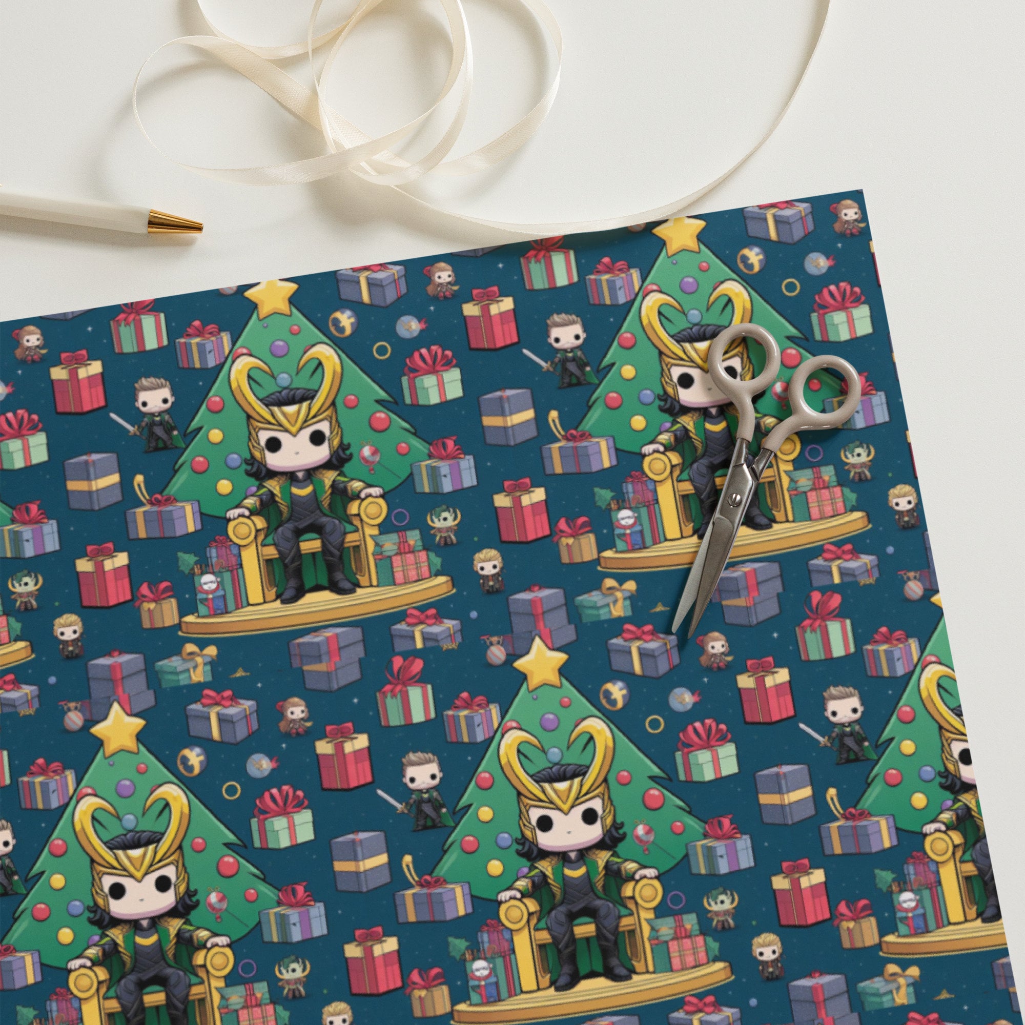 Loki Glorious Purpose Holiday Wrapping Paper Sheets - Etsy