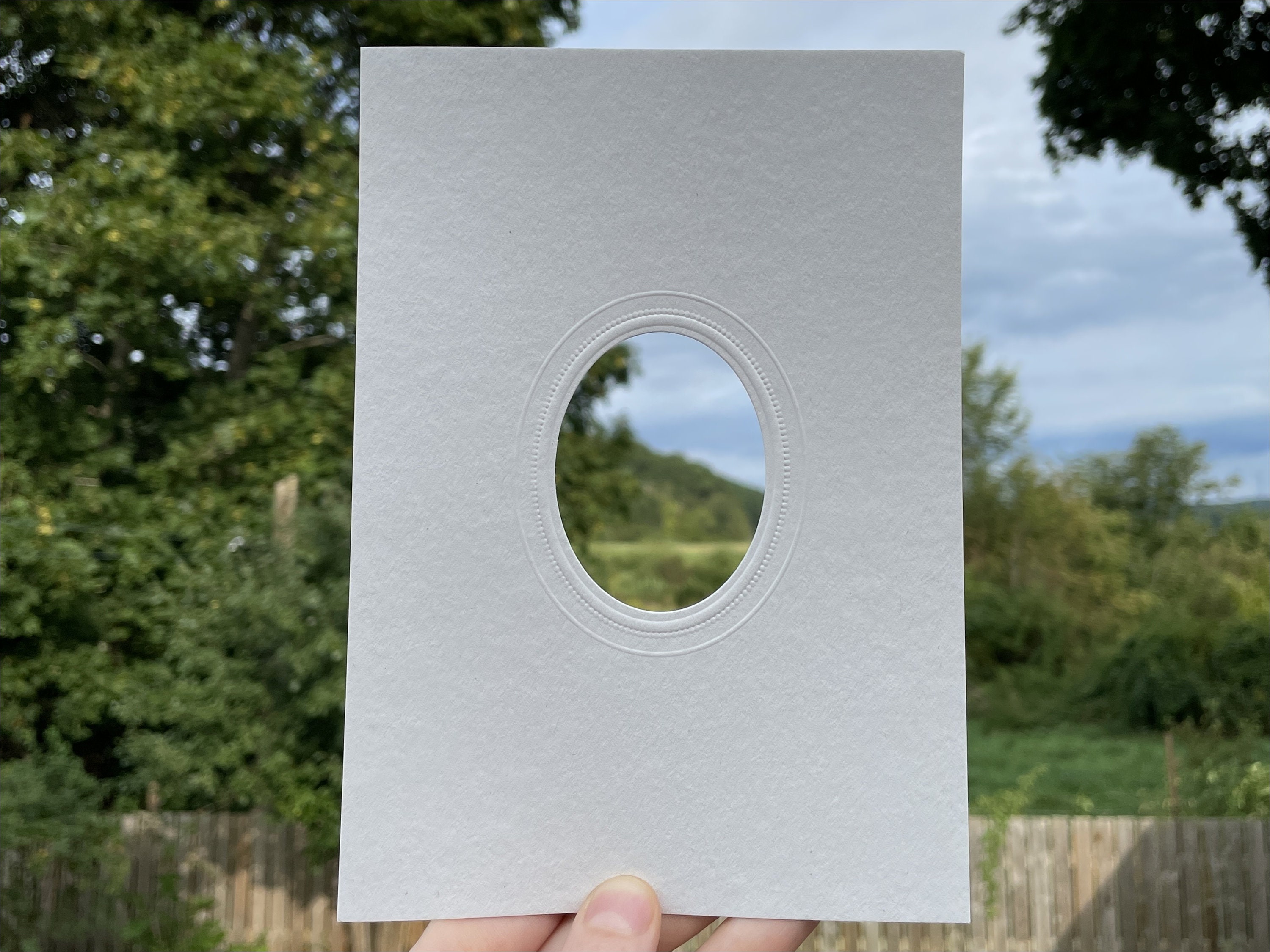 Ornate Oval Photo Mat | Antique Inspired Vignette Paper Frame Made With ...