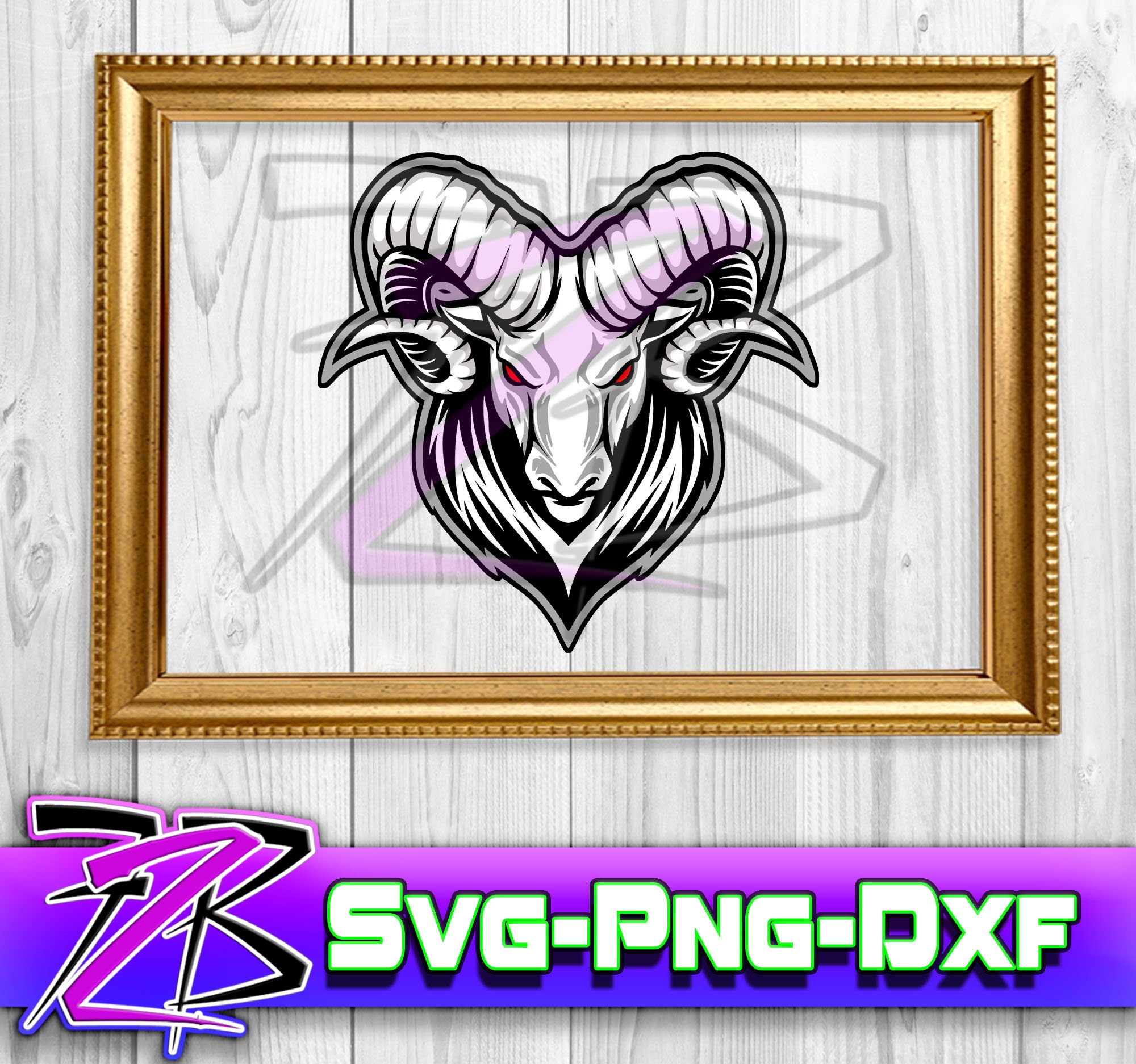 Ram Head X Goat Head Svg-dxf-png digital Download - Etsy