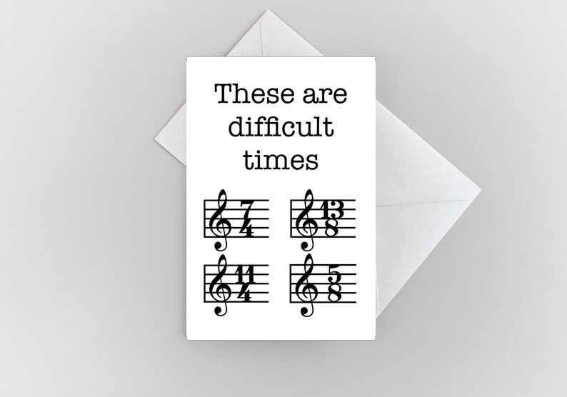 Funny Sympathy Card Print From Home Card Card for Musicians Musical ...