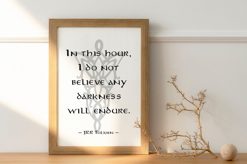 Lord of the Rings Print Tolkien Quote Inspirational Quotes - Etsy