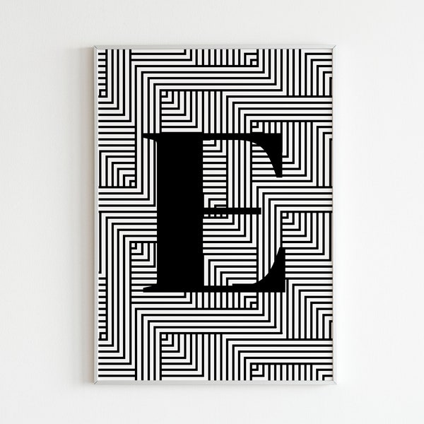 Abstract Letter Art - Etsy