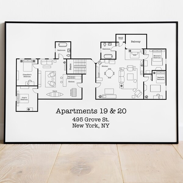Friends floor plan - Etsy España