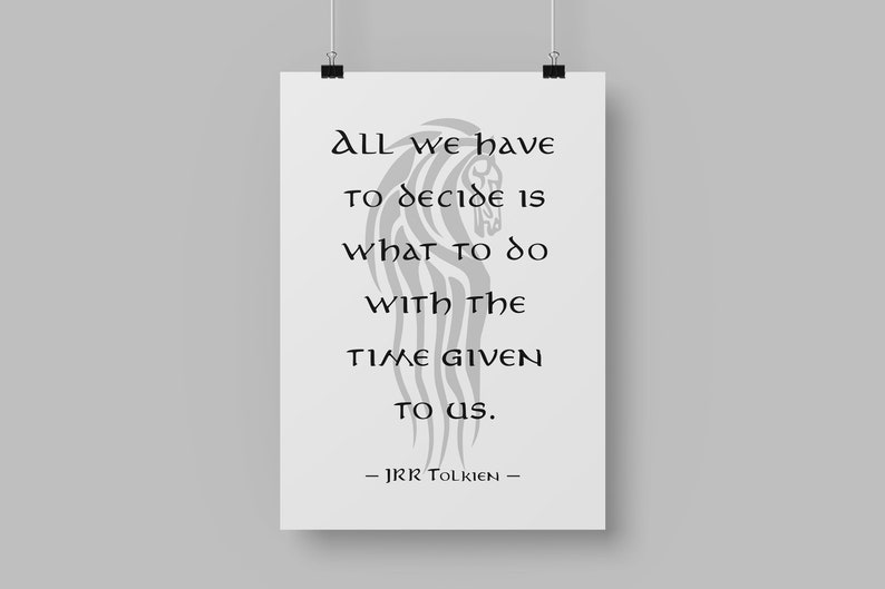 Lord of the Rings Print Tolkien Quote Inspirational Quotes - Etsy