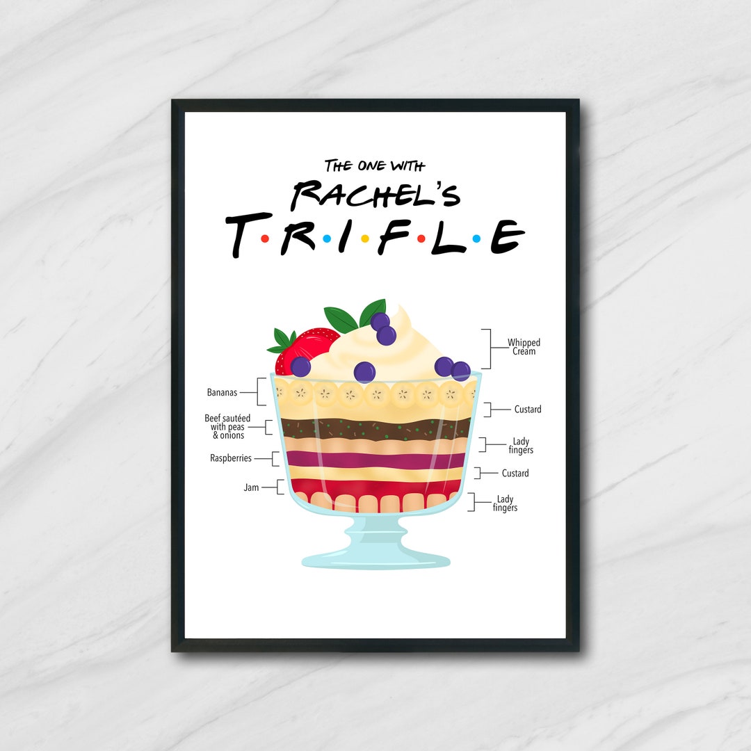 Friends Print Rachel's Trifle From Friends Friends Poster Chandler Joey ...
