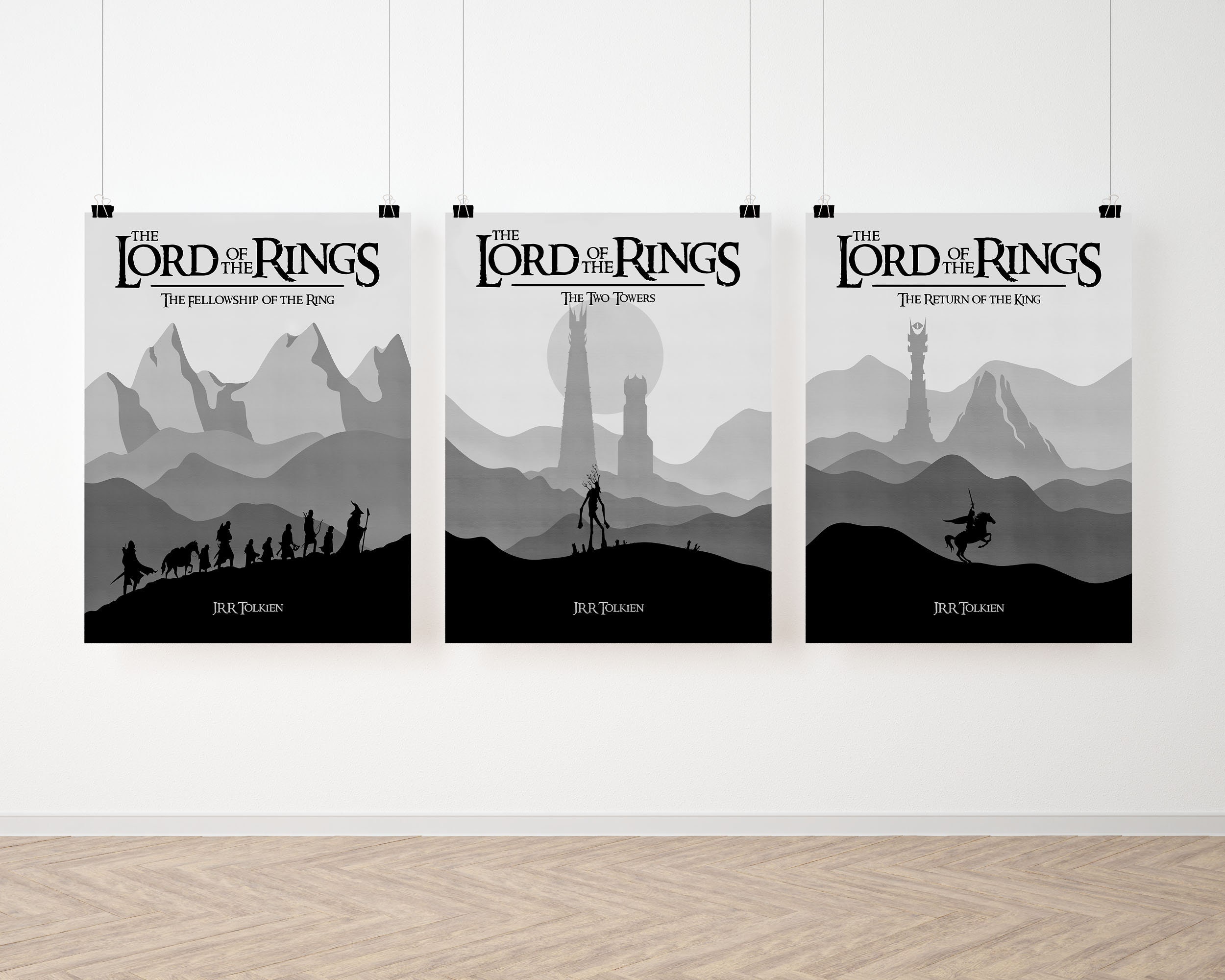 Lord of the Rings Poster Set Tolkien Print Middle Earth - Etsy