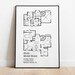 Bluth Model Home Floor Plan Arrested Development Print Television Floor ...
