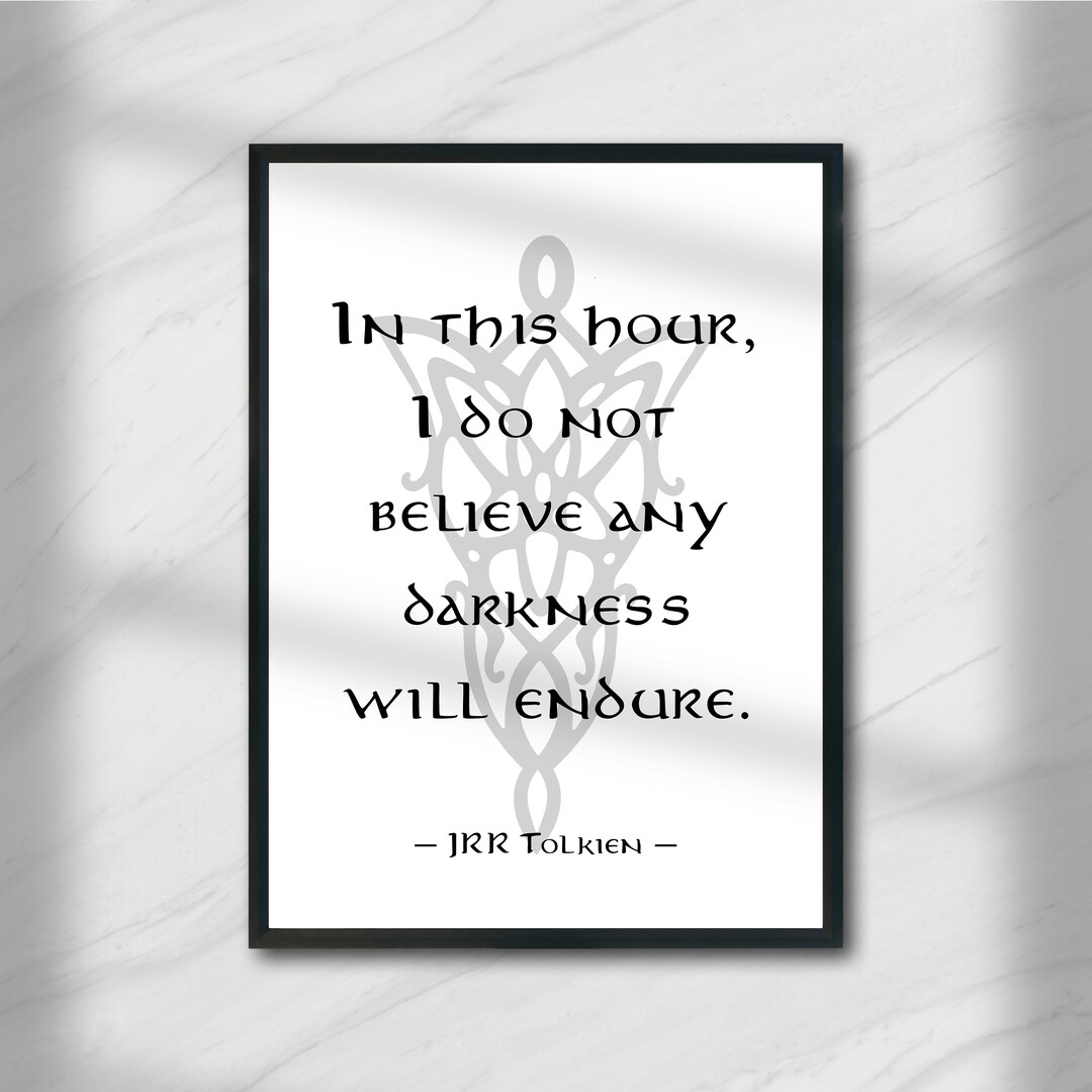 Lord of the Rings Print Tolkien Quote Inspirational Quotes Gandalf ...