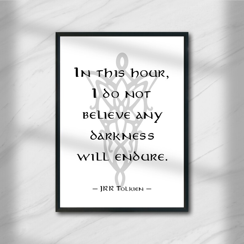 Lord of the Rings Print Tolkien Quote Inspirational Quotes Gandalf ...
