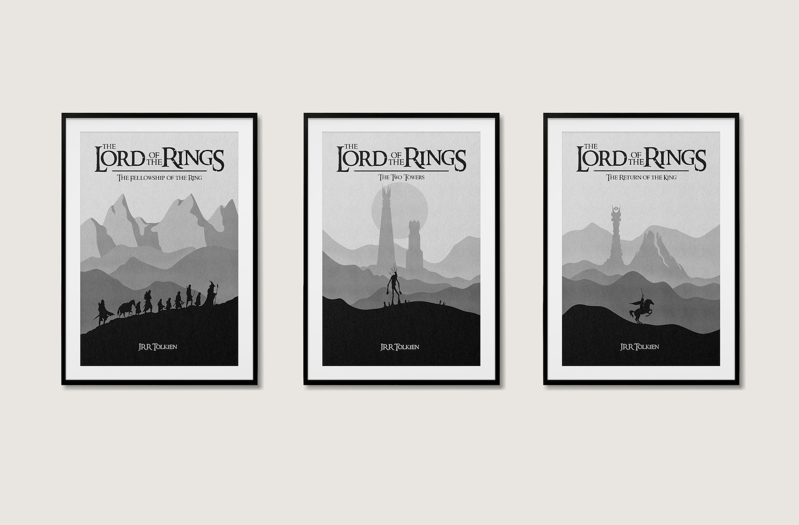 Lord of the Rings Poster Set Tolkien Print Middle Earth - Etsy