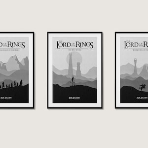 Lord of the Rings Poster Set Tolkien Print Middle Earth - Etsy