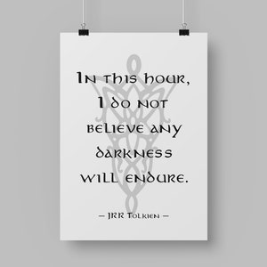 Lord of the Rings Print Tolkien Quote Inspirational Quotes - Etsy