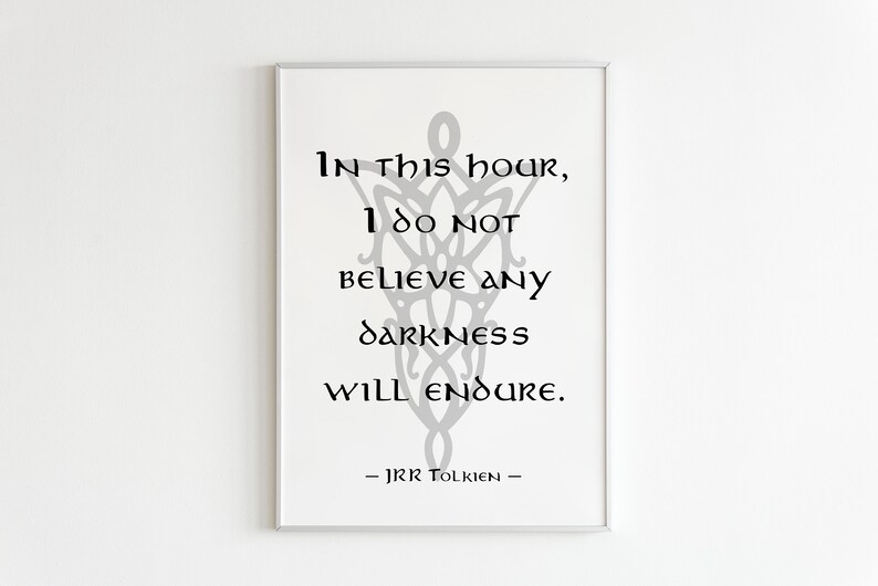 Lord of the Rings Print Tolkien Quote Inspirational Quotes Gandalf ...