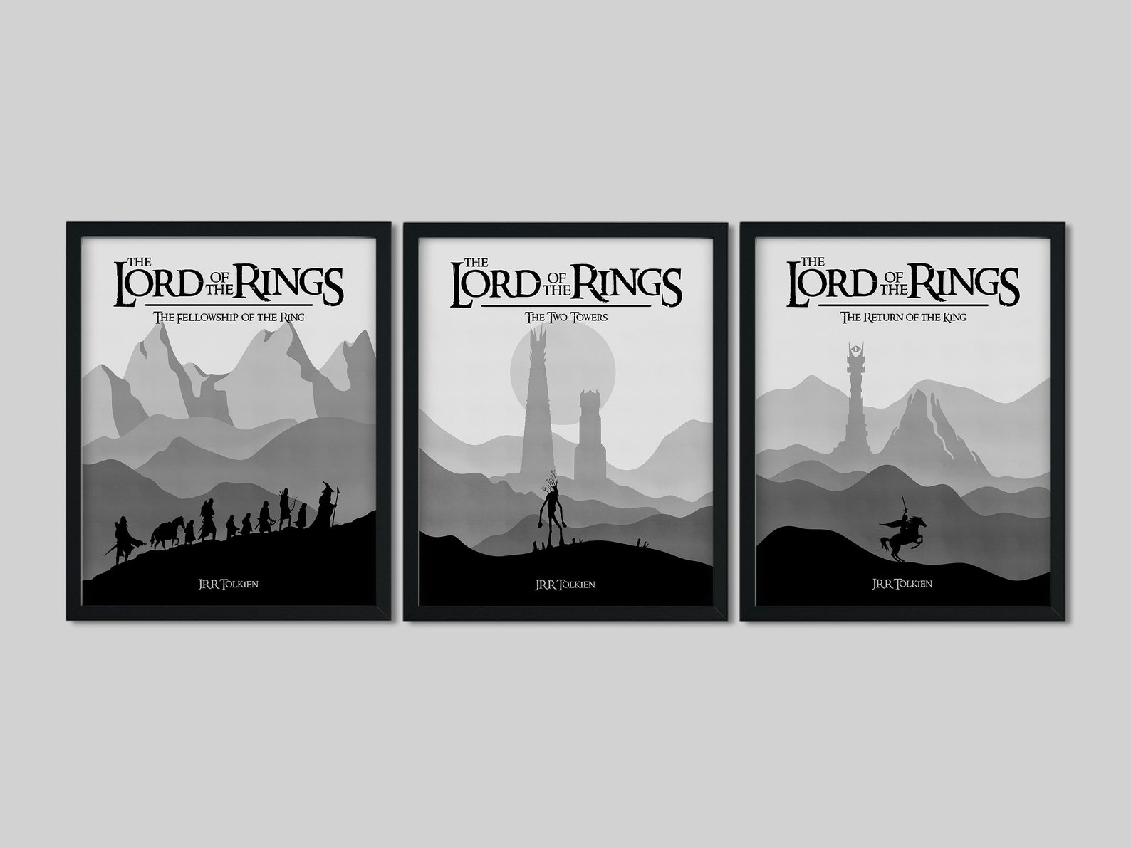Lord of the Rings Poster Set Tolkien Print Middle Earth - Etsy