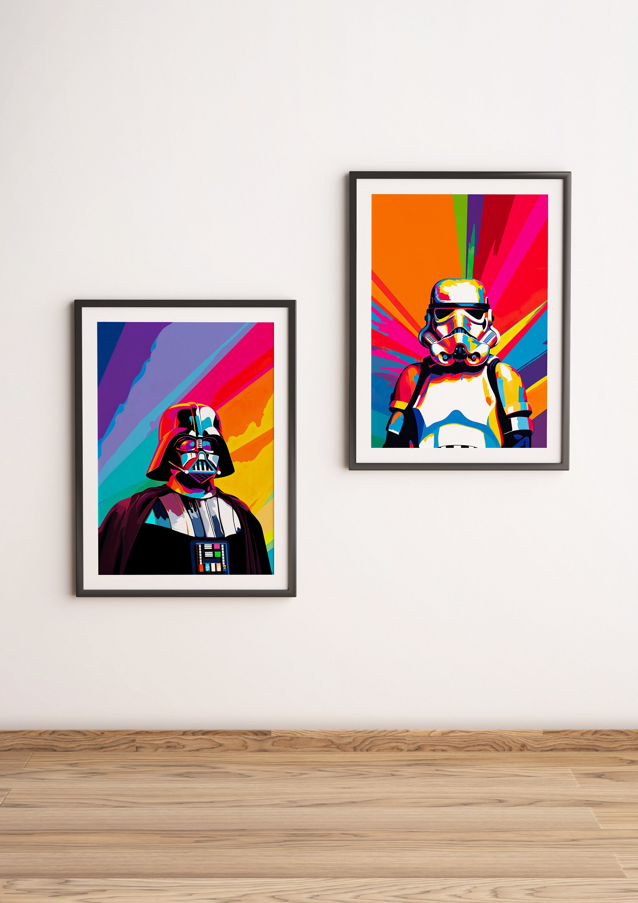 Modern Star Wars Print Set Darth Vader Print Star Wars Pop Art Storm ...