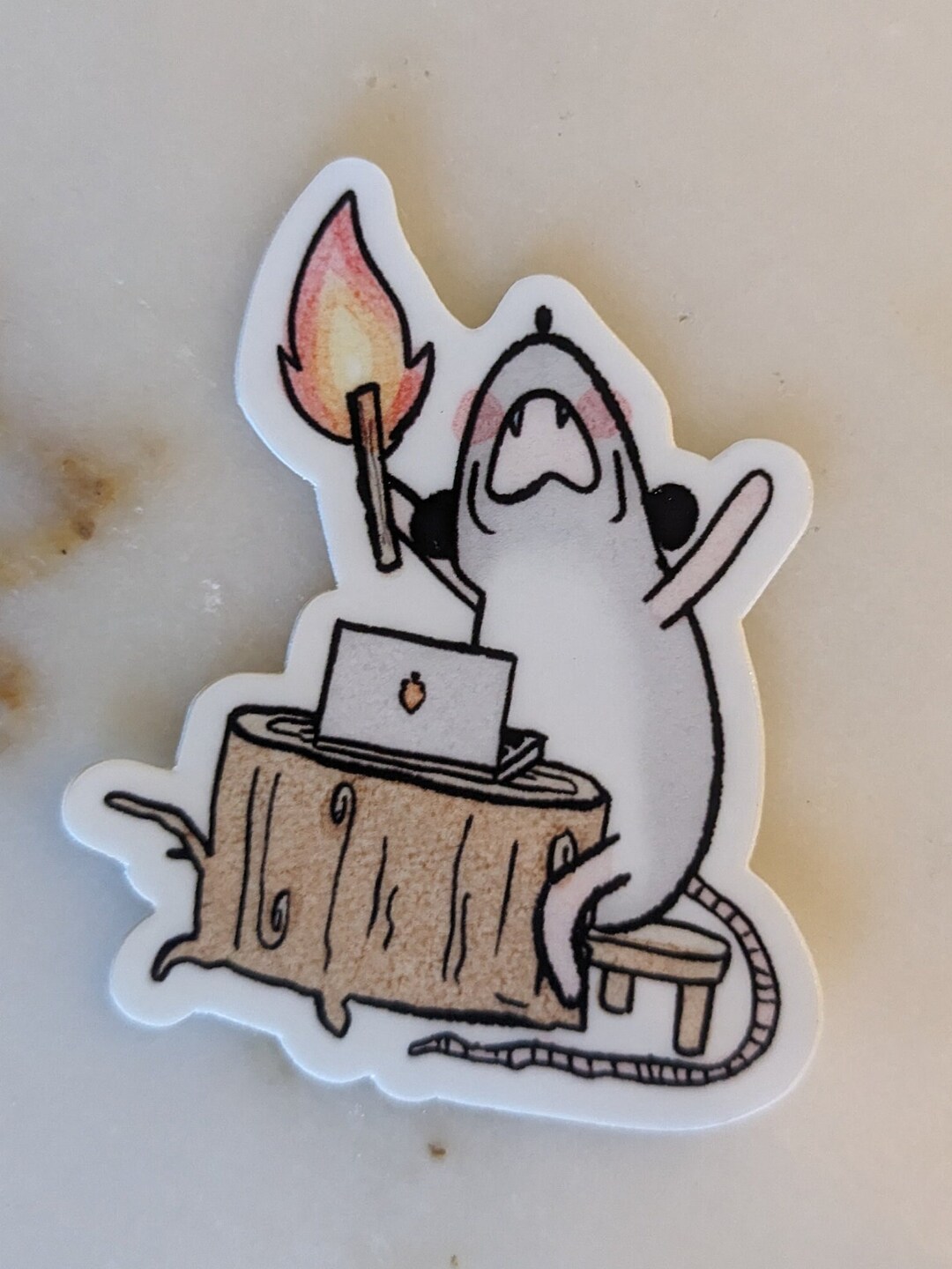 Angry Possum Sticker. Funny Sticker. Working From Home. - Etsy