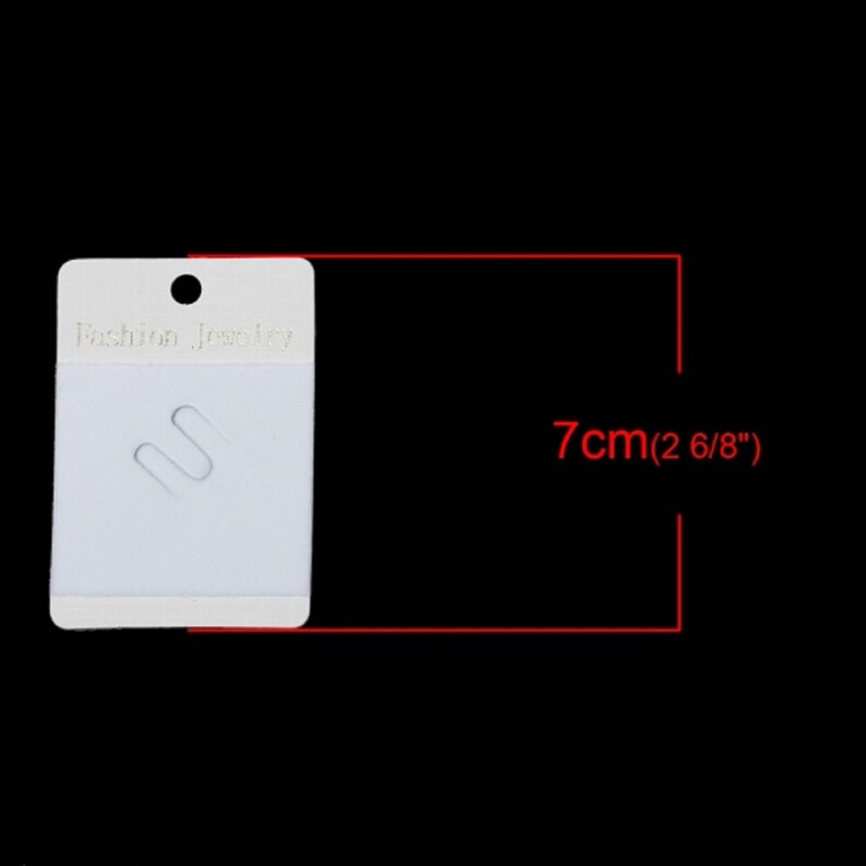Plastic Jewelry Brooch Display Cards Rectangle White 70mm2 6/8 X 49mm1 ...