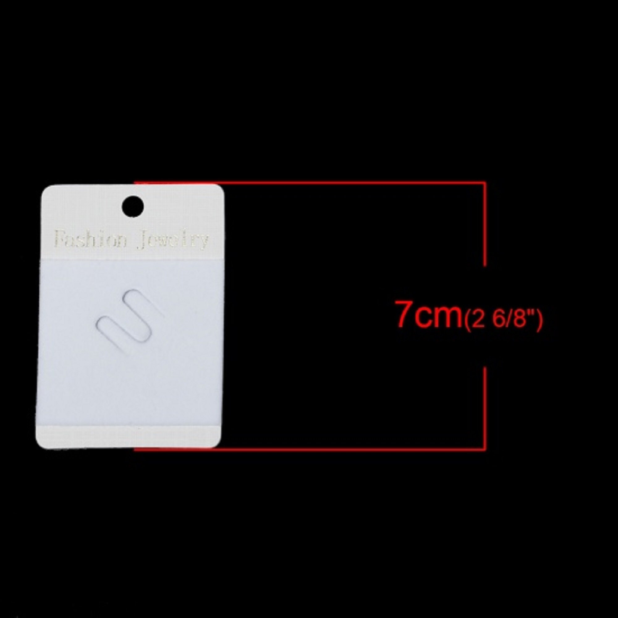 Plastic Jewelry Brooch Display Cards Rectangle White 70mm2 6/8 X 49mm1 ...